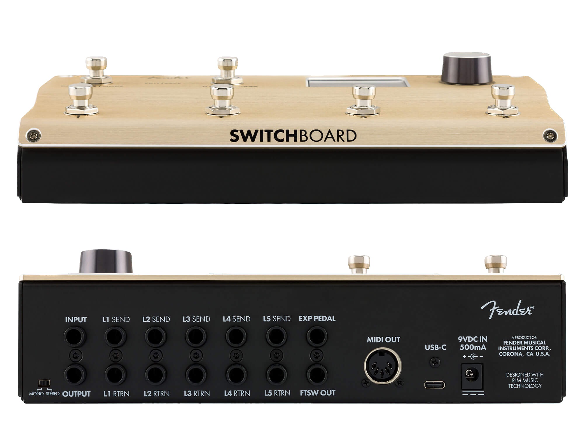 Fender Switchboard Effects Operator, el primer controlador de pedales moderno de la marca, hecho ...
